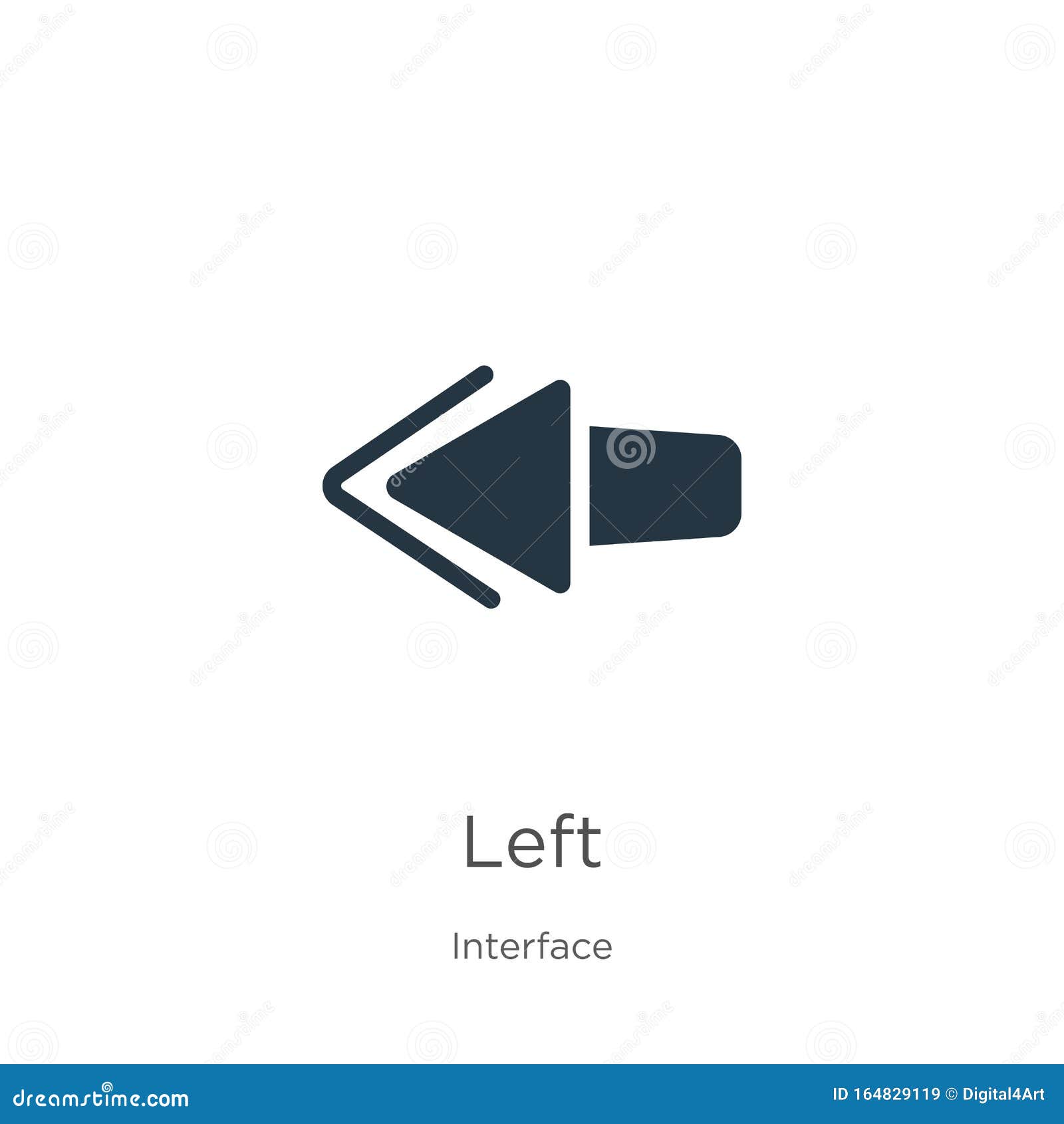 Left Icon Vector. Trendy Flat Left Icon from Interface Collection ...
