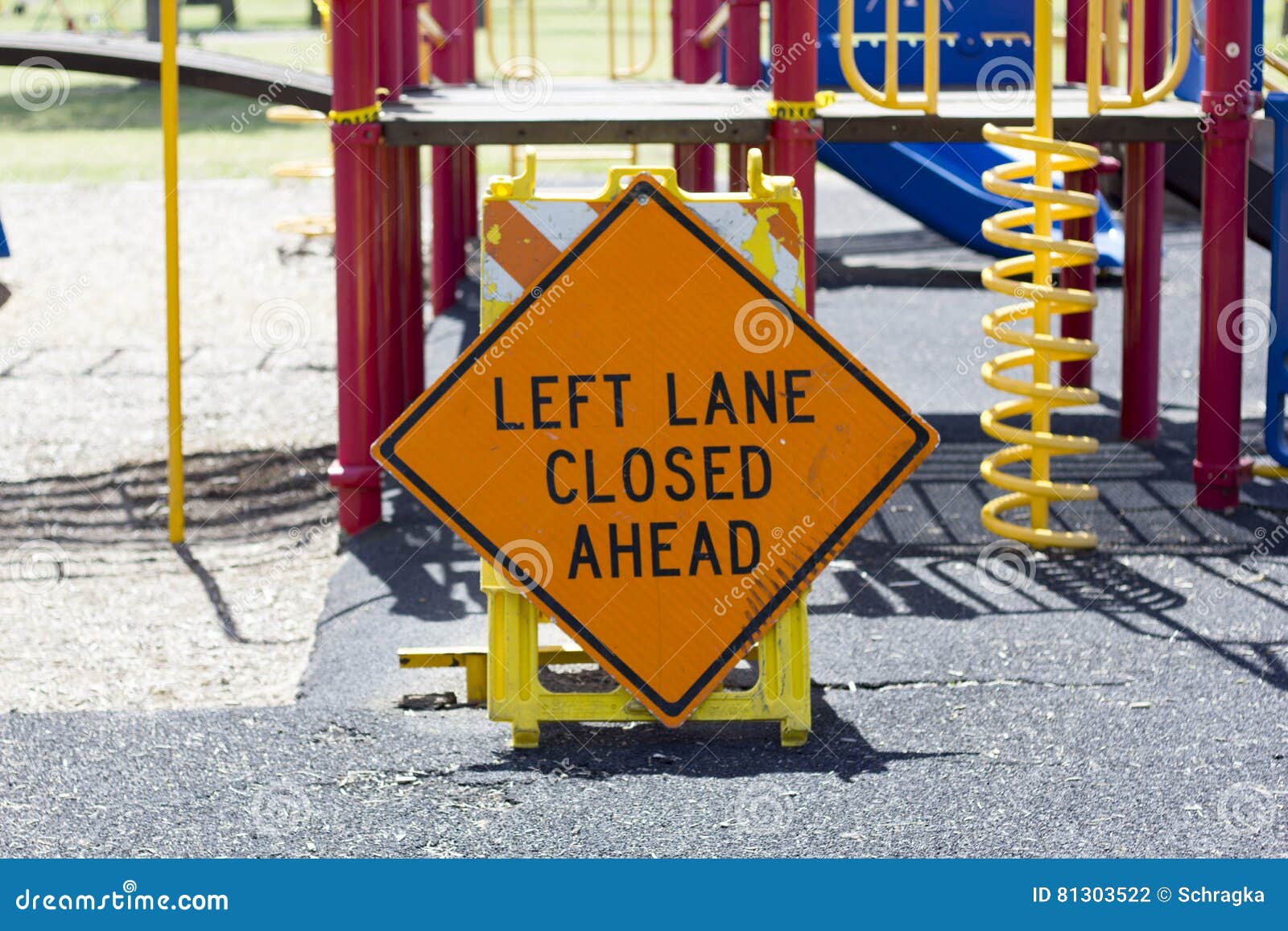Left Lane Closed Ahead Sign Stock Photo - Image of lane, sunshine: 81303522