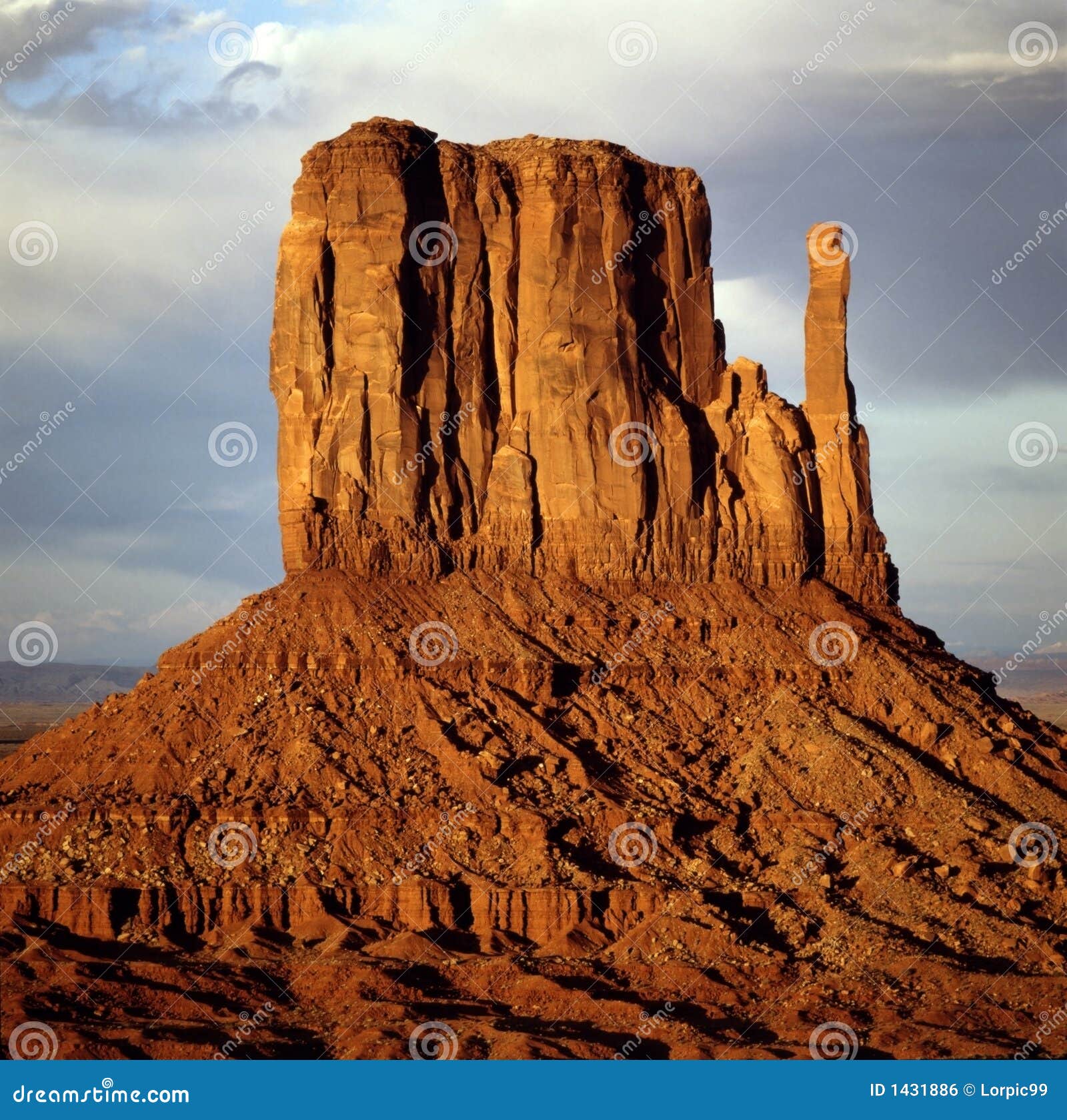 Left Mitten Rock Formation - Monument Valley Royalty-Free Stock ...
