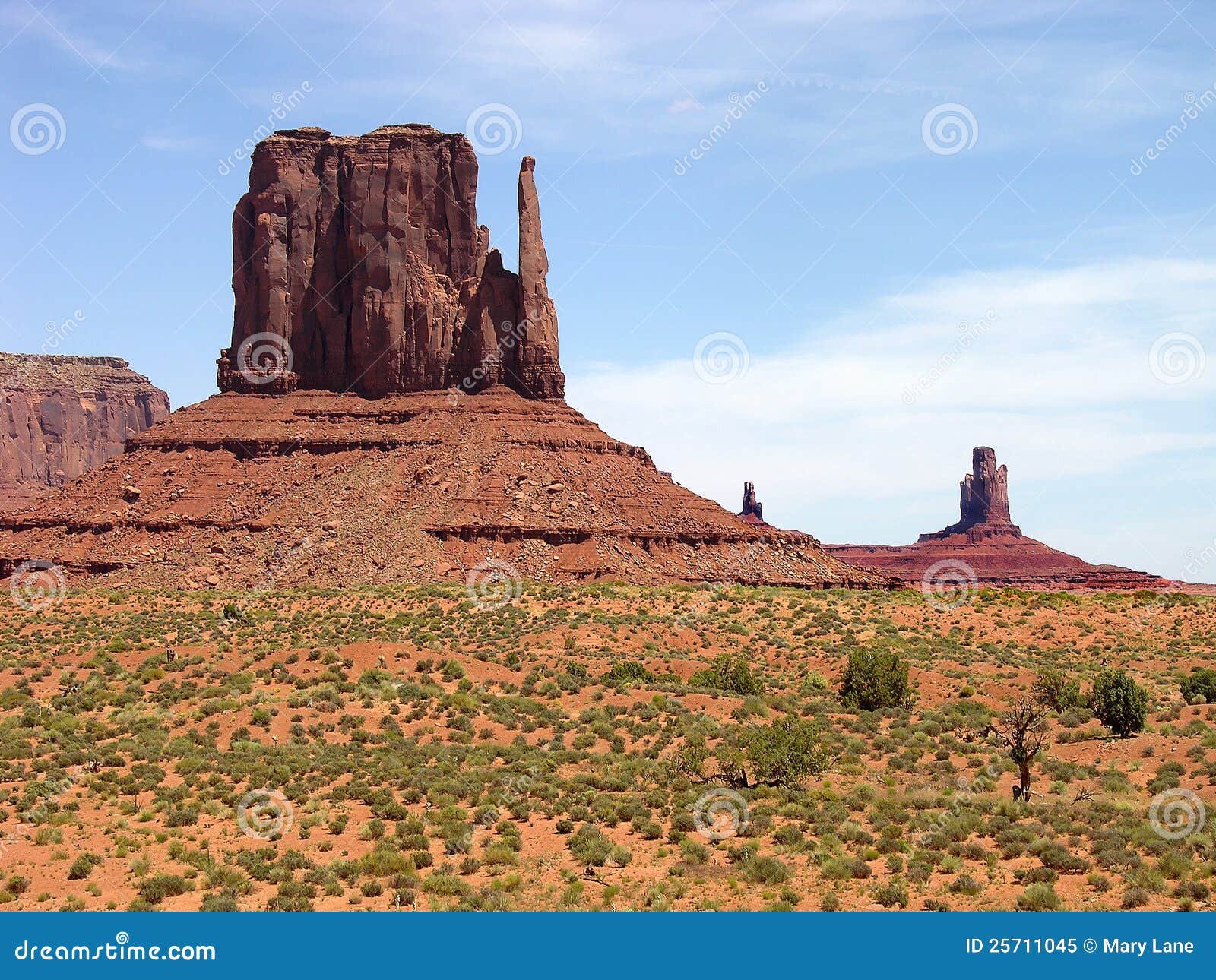 Left Mitten Rock Formation - Monument Valley Royalty-Free Stock ...