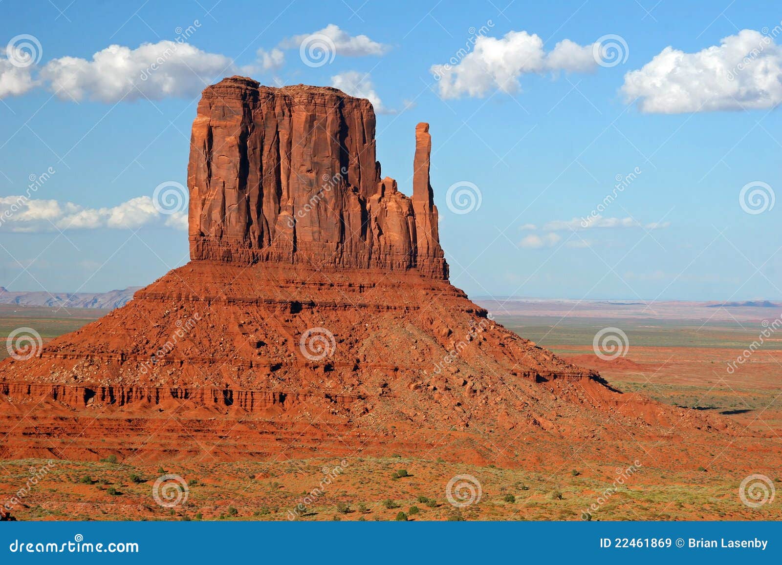 Left Mitten Rock Formation - Monument Valley Royalty-Free Stock ...