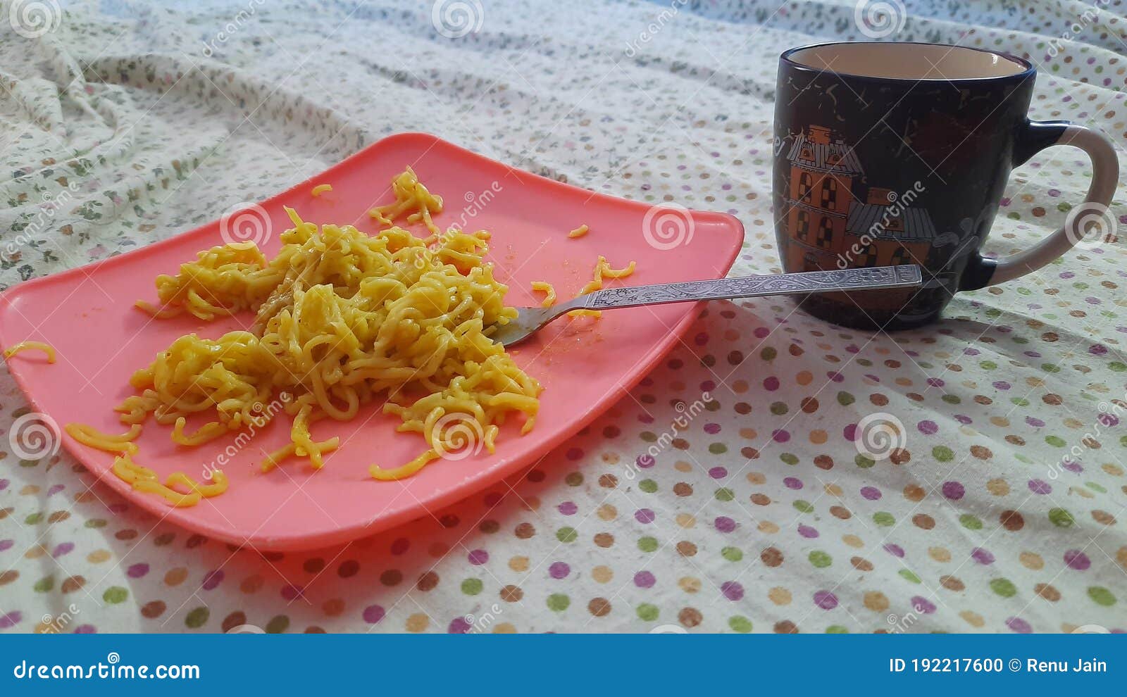 Left over food on plate stock photo. Image of baking - 192217600