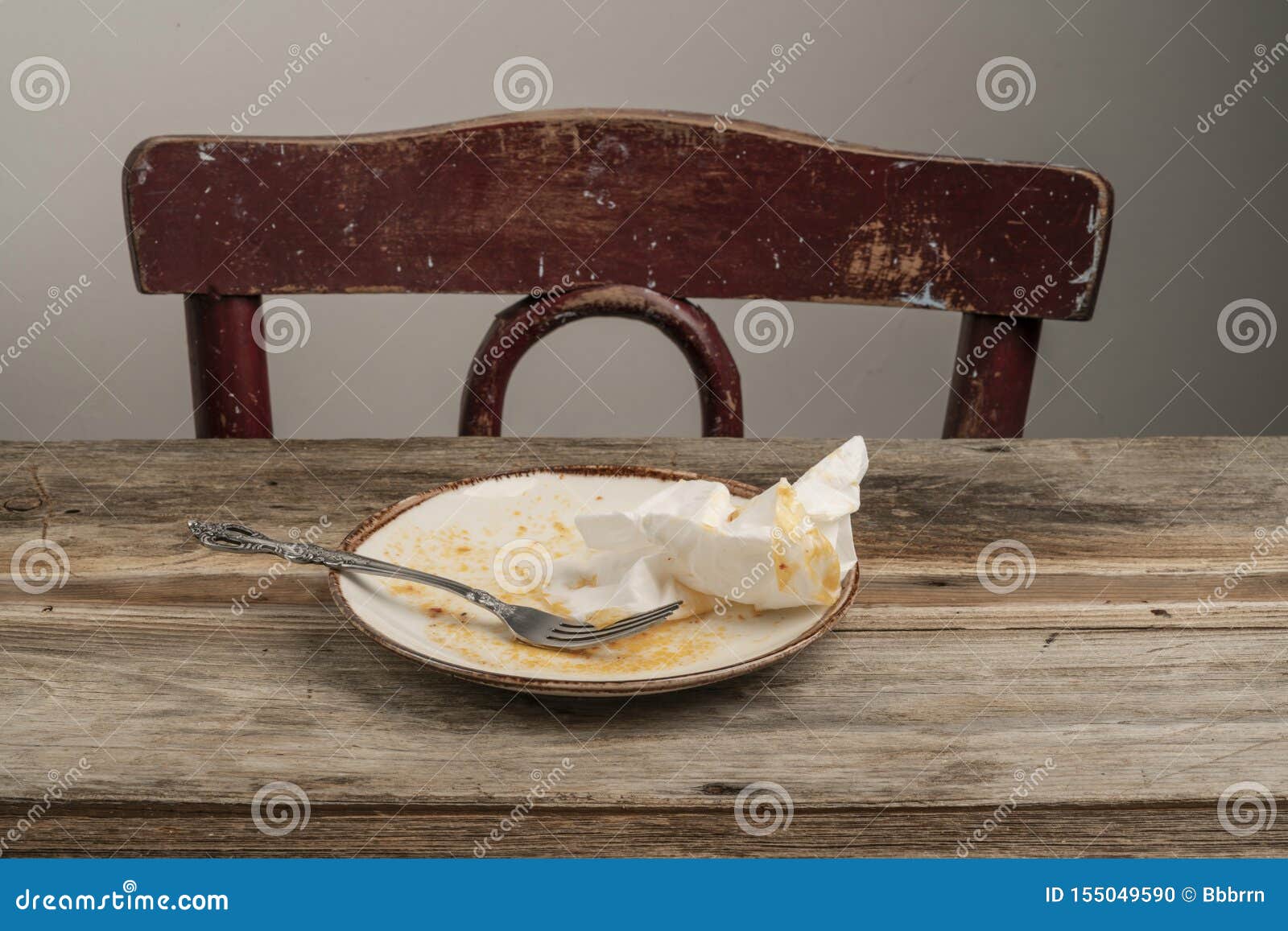 Left Overs on Wooden Table after Dinner Stock Photo - Image of sliced ...