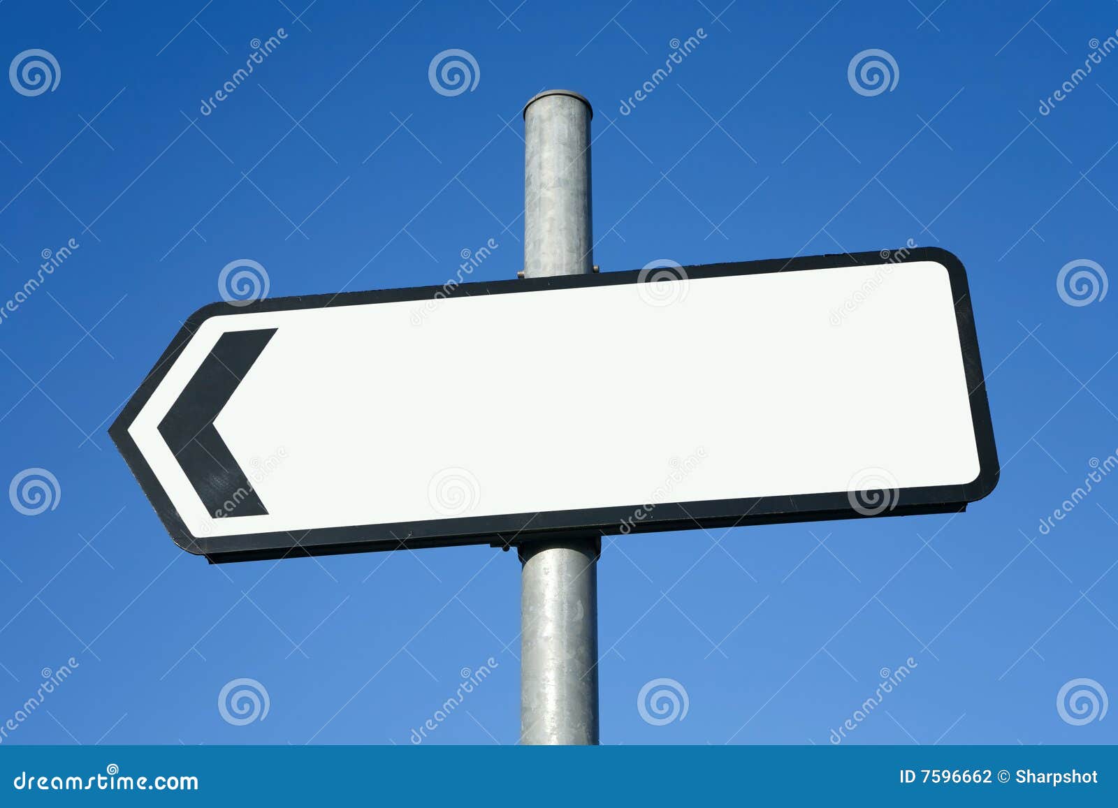 Left Pointing Direction Sign. Stock Photo - Image of signpost, road ...