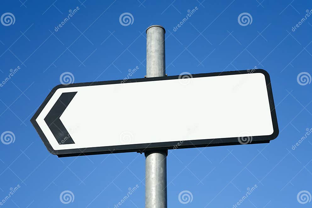 Left Pointing Direction Sign. Stock Photo - Image of signpost, road ...