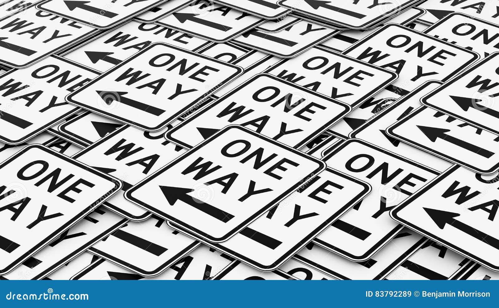 Aligned Pile Of Keep Right Traffic Signs Royalty-Free Cartoon ...