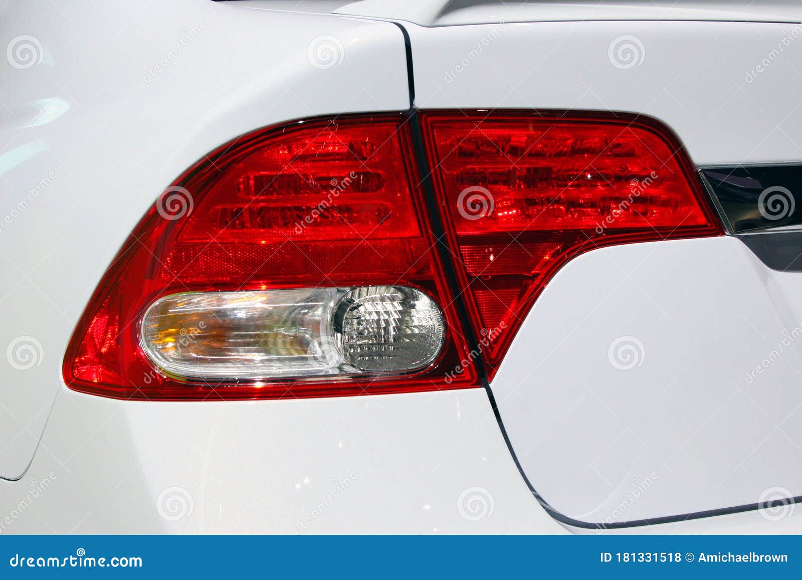 Left Rear Tail Light Close Up Stock Photo - Image of auto, modern ...