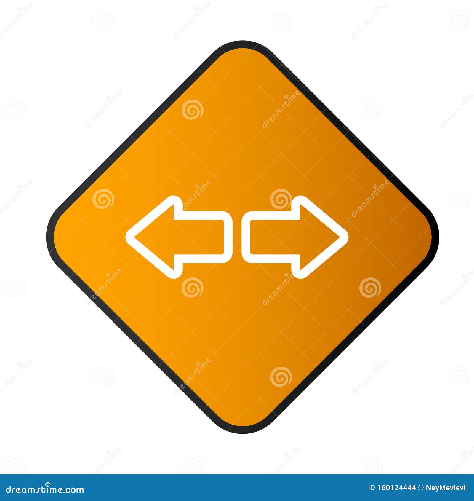 Left and Right Arrow Button with Rectangular Frame Stock Vector ...