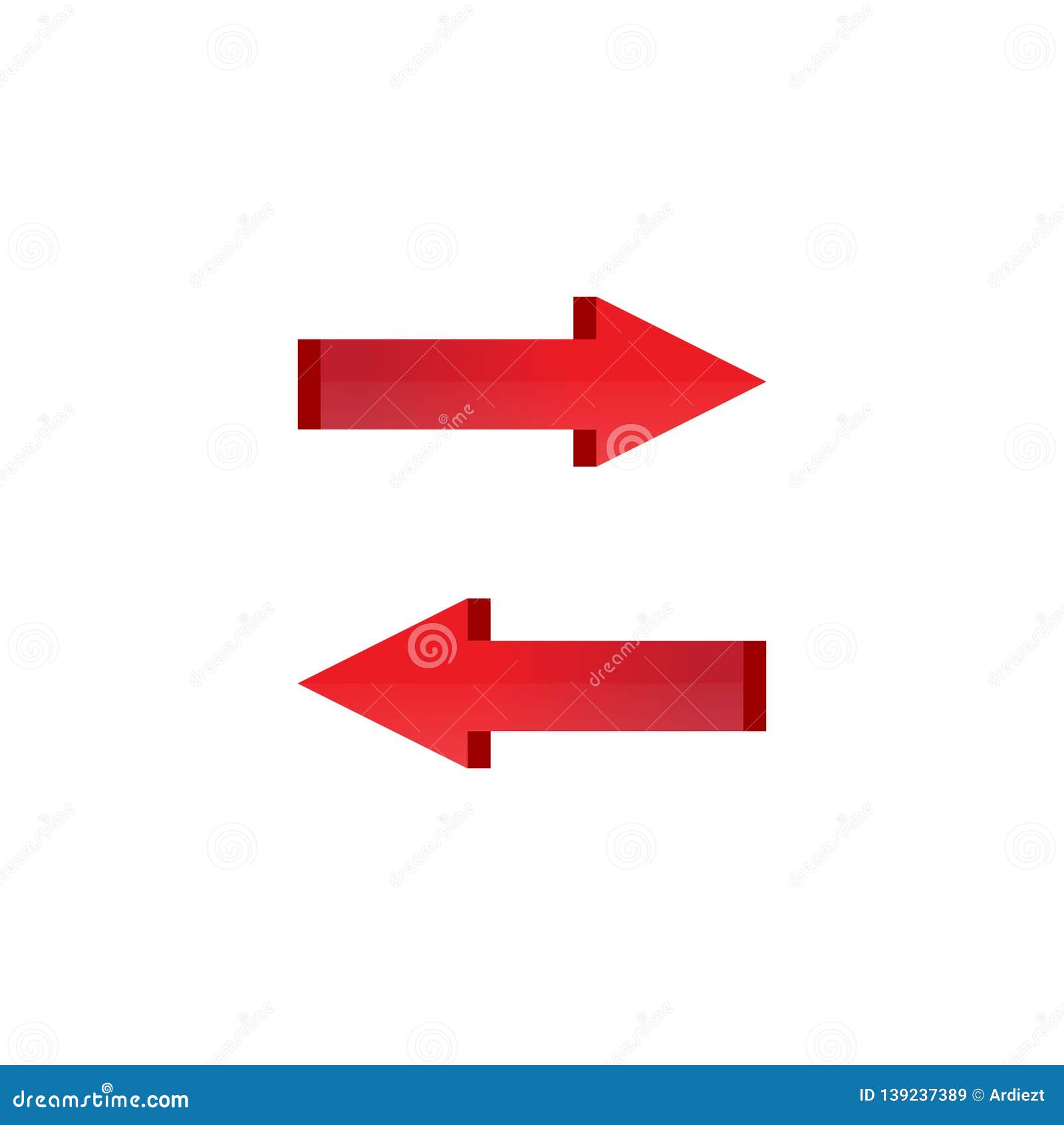 Left and right arrow icon stock vector. Illustration of clip - 139237389