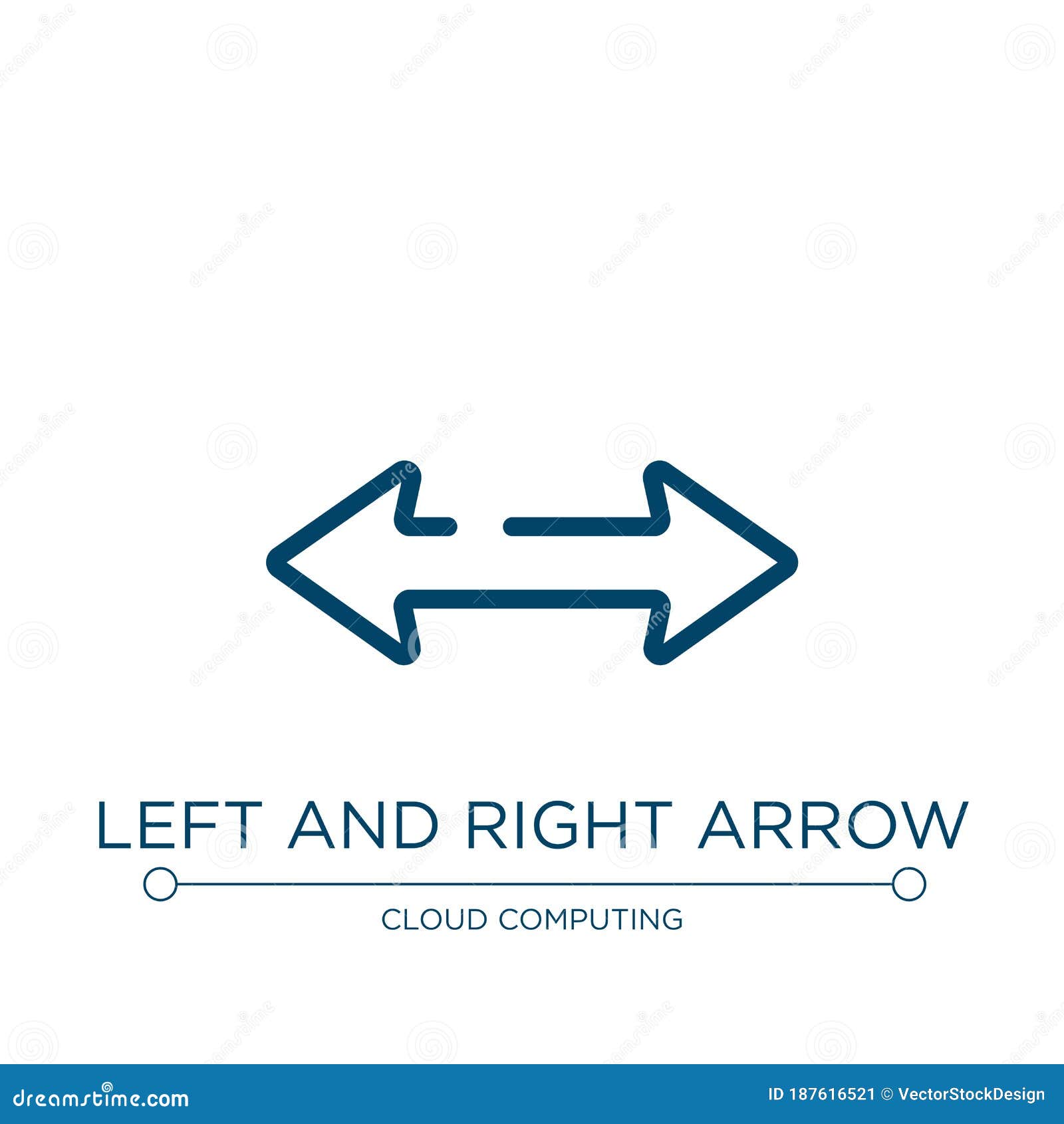 Left and Right Arrow Icon. Linear Vector Illustration from Cursors and ...