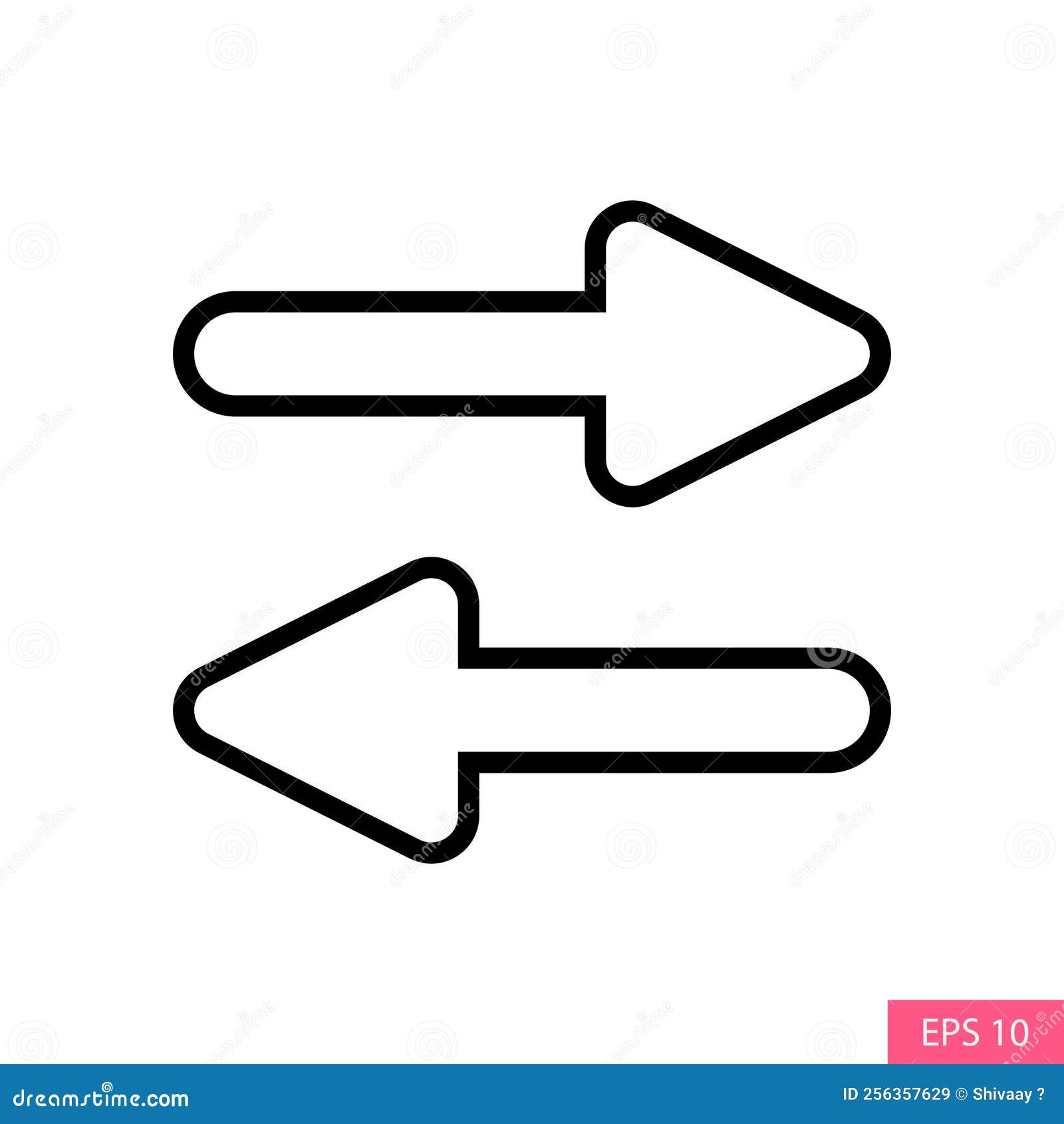 Left - Right Arrow Icon or Symbol in Line Style Design for Website ...