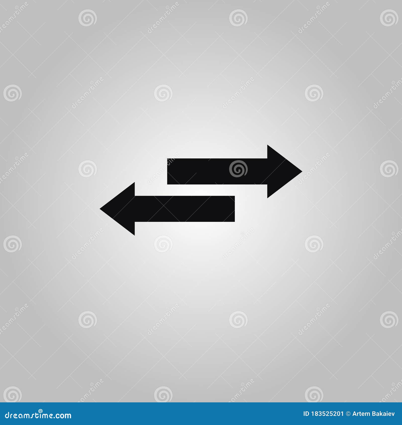 Left Right Arrow Icon, Arrow Icon Vector, in Trendy Flat Style Isolated ...