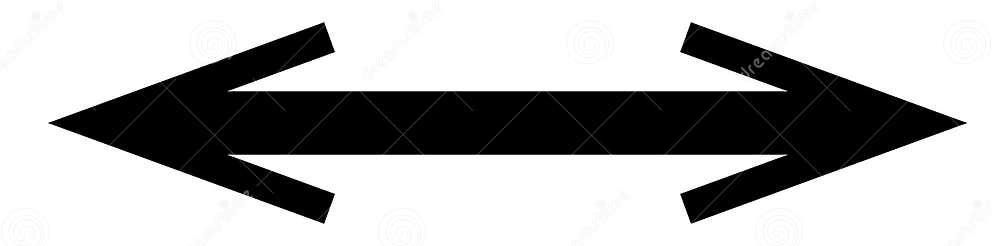 Left and Right Arrow, Pointer, Cursor in Opposite Direction. Intersection, Navigation, Forward ...