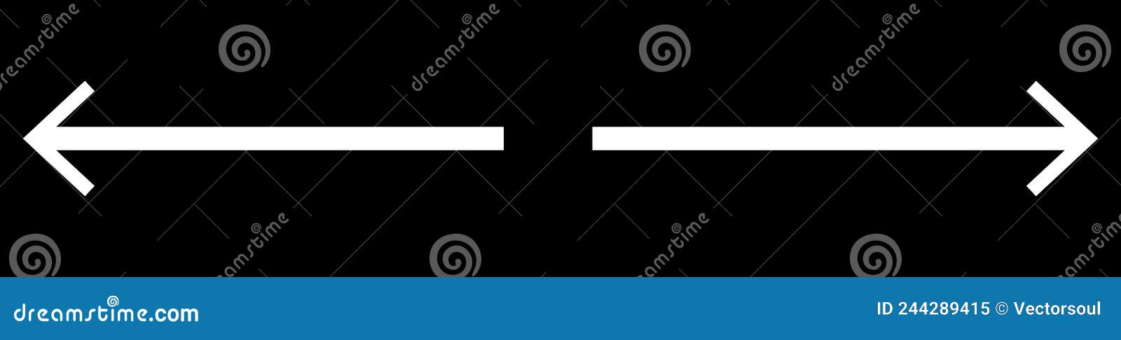 Left And Right Arrow Pointer Cursor In Opposite Direction Intersection Navigation Forward