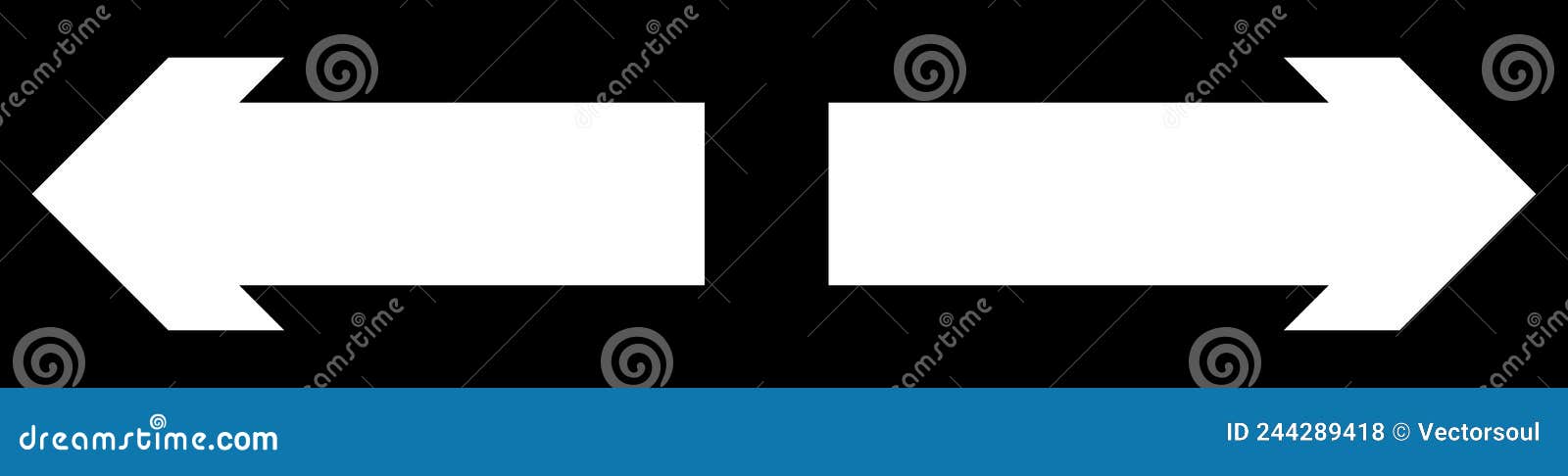 Left and Right Arrow, Pointer, Cursor in Opposite Direction. Intersection, Navigation, Forward ...