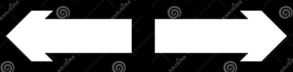 Left and Right Arrow, Pointer, Cursor in Opposite Direction. Intersection, Navigation, Forward ...