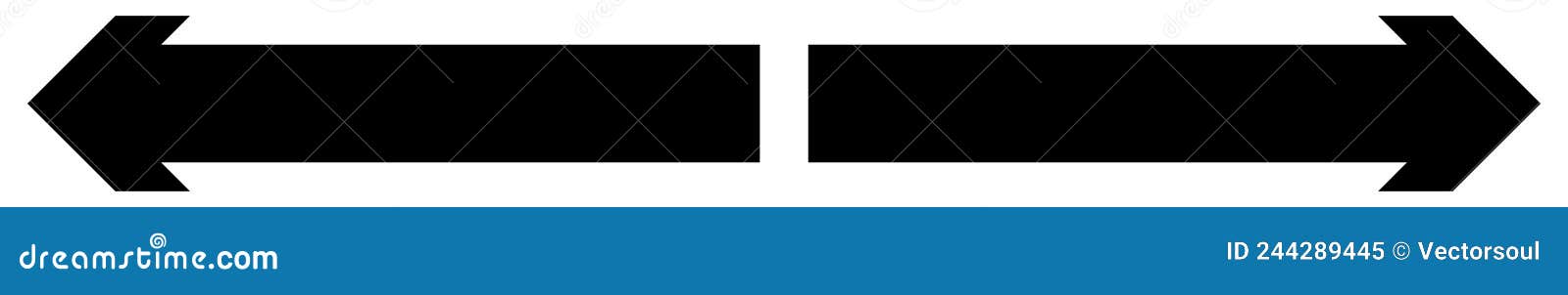 Left And Right Arrow Pointer Cursor In Opposite Direction Intersection Navigation Forward