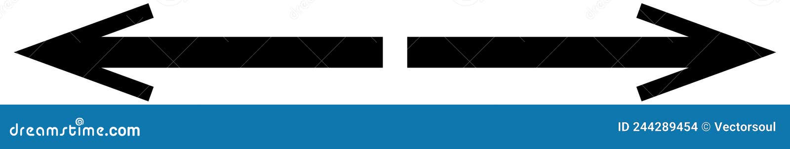 Left and Right Arrow, Pointer, Cursor in Opposite Direction. Intersection, Navigation, Forward ...