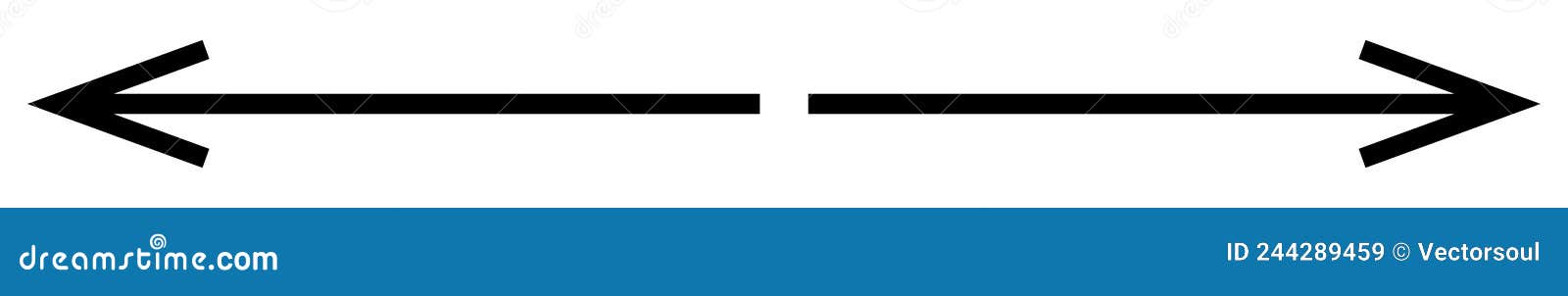 Left and Right Arrow, Pointer, Cursor in Opposite Direction. Intersection, Navigation, Forward ...