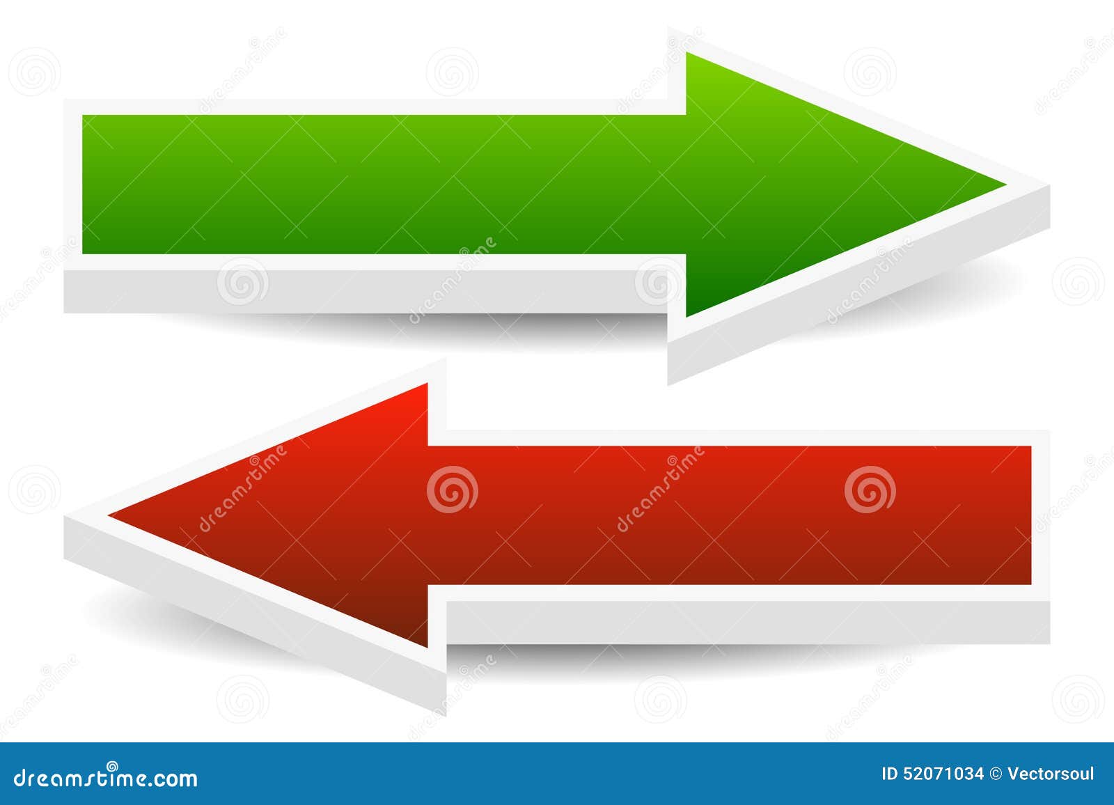 Left and Right Arrows stock vector. Illustration of abstract - 52071034