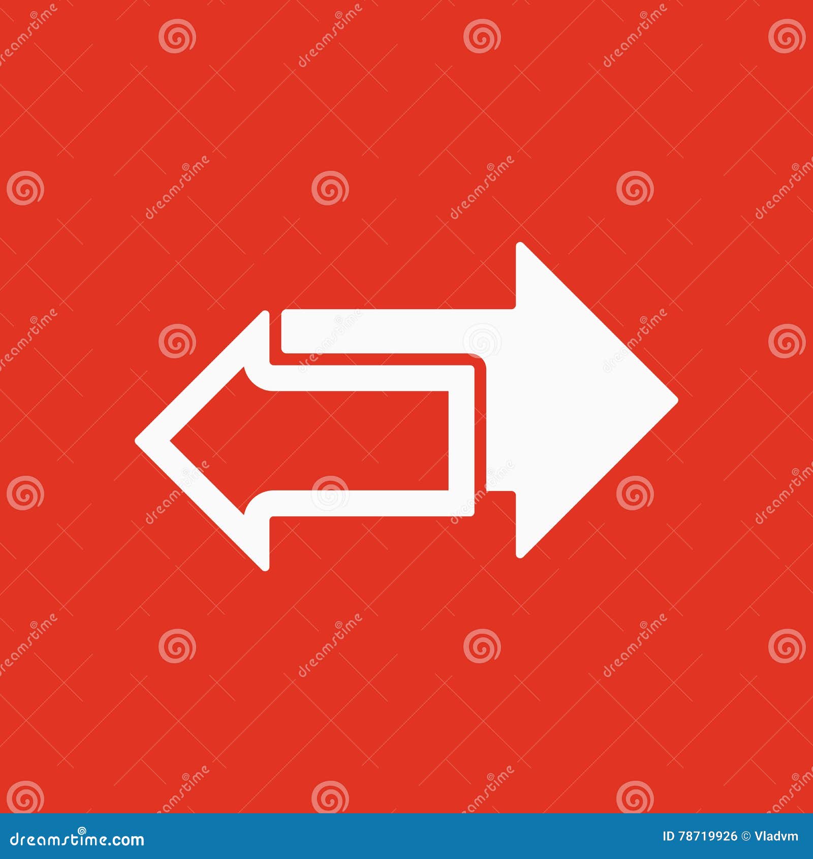 The Left and Right Arrows Icon. Arrows Symbol Stock Vector ...
