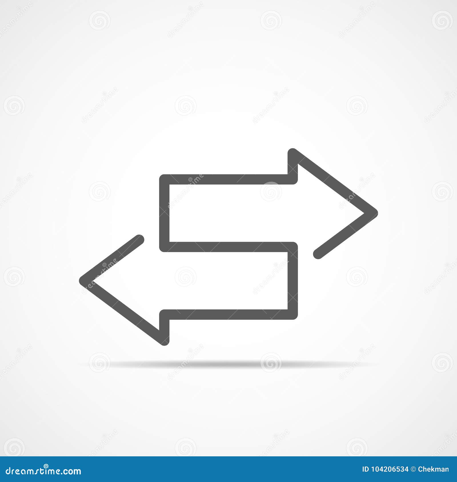 Linear Arrows Icon. Vector Illustration Stock Illustration ...