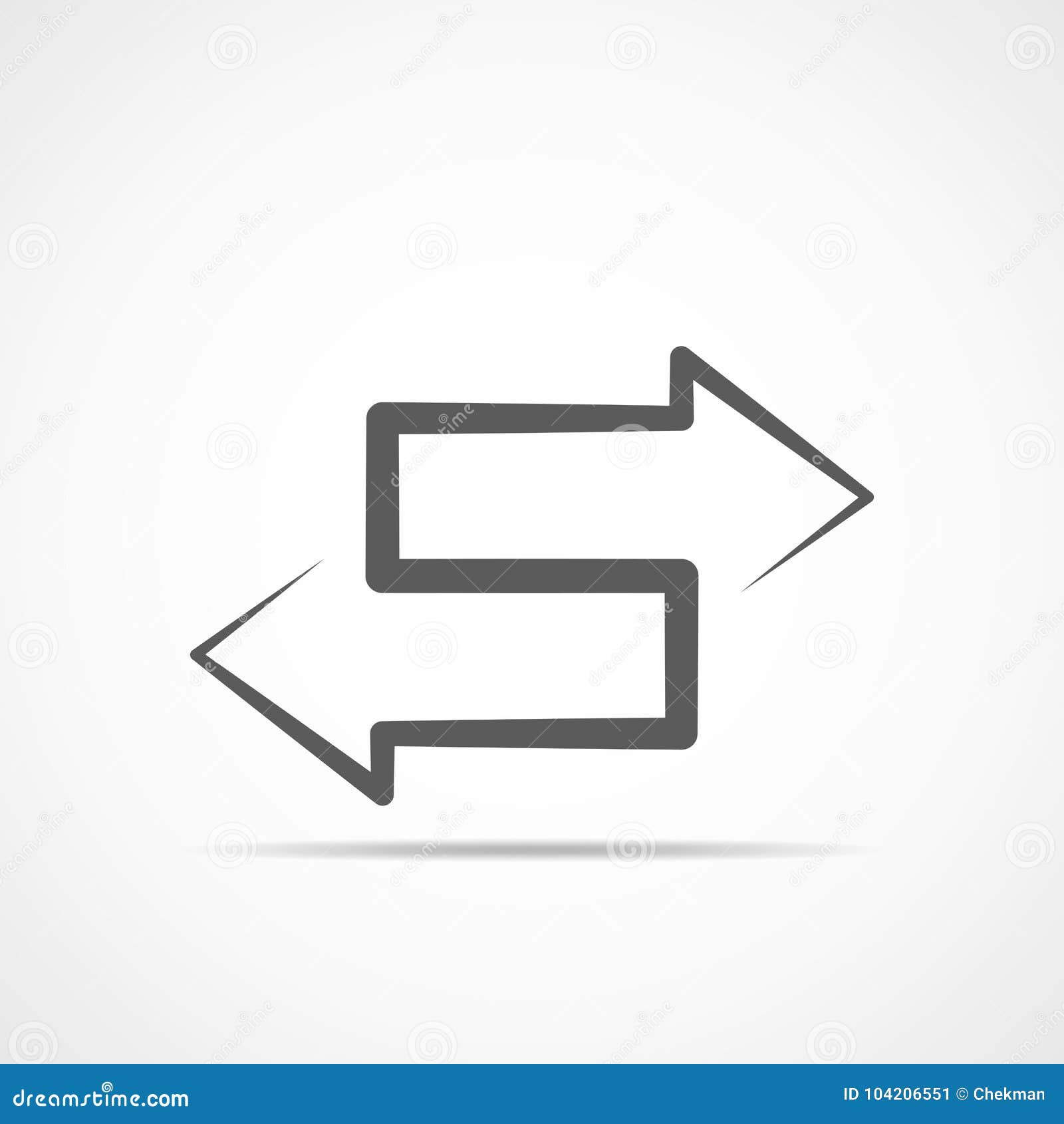 Linear Arrows Icon. Vector Illustration Stock Illustration ...