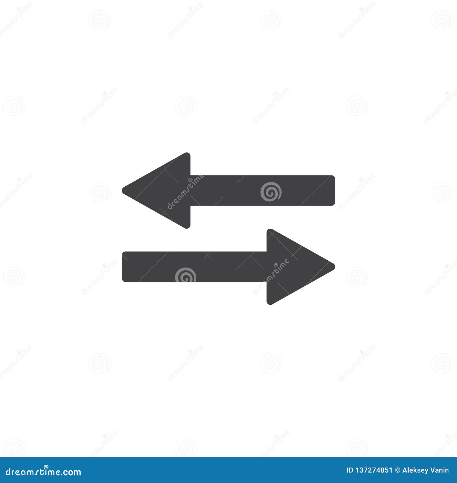 Left and Right Arrows Vector Icon Stock Vector - Illustration of next ...