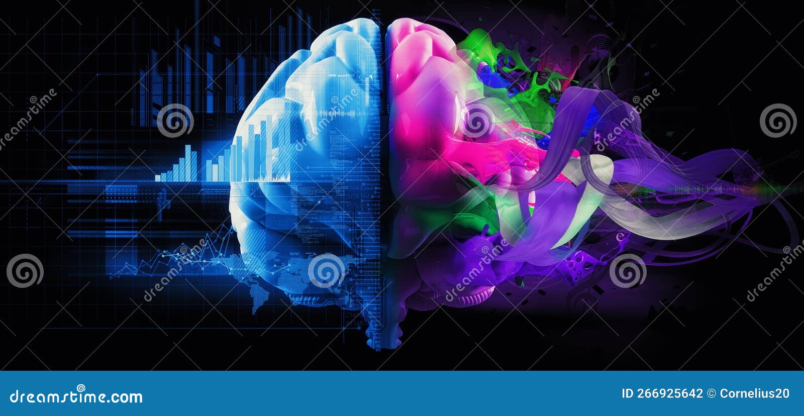 Left and Right Brain Functions, 3d Render Stock Illustration ... Left and Right Brain Functions, 3d Render Stock Illustration ...