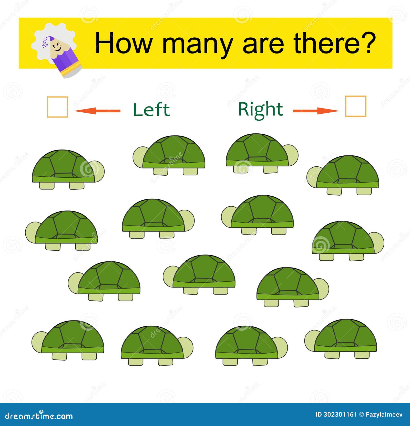 Left or Right. Educational Game for Kids Stock Vector - Illustration of ...