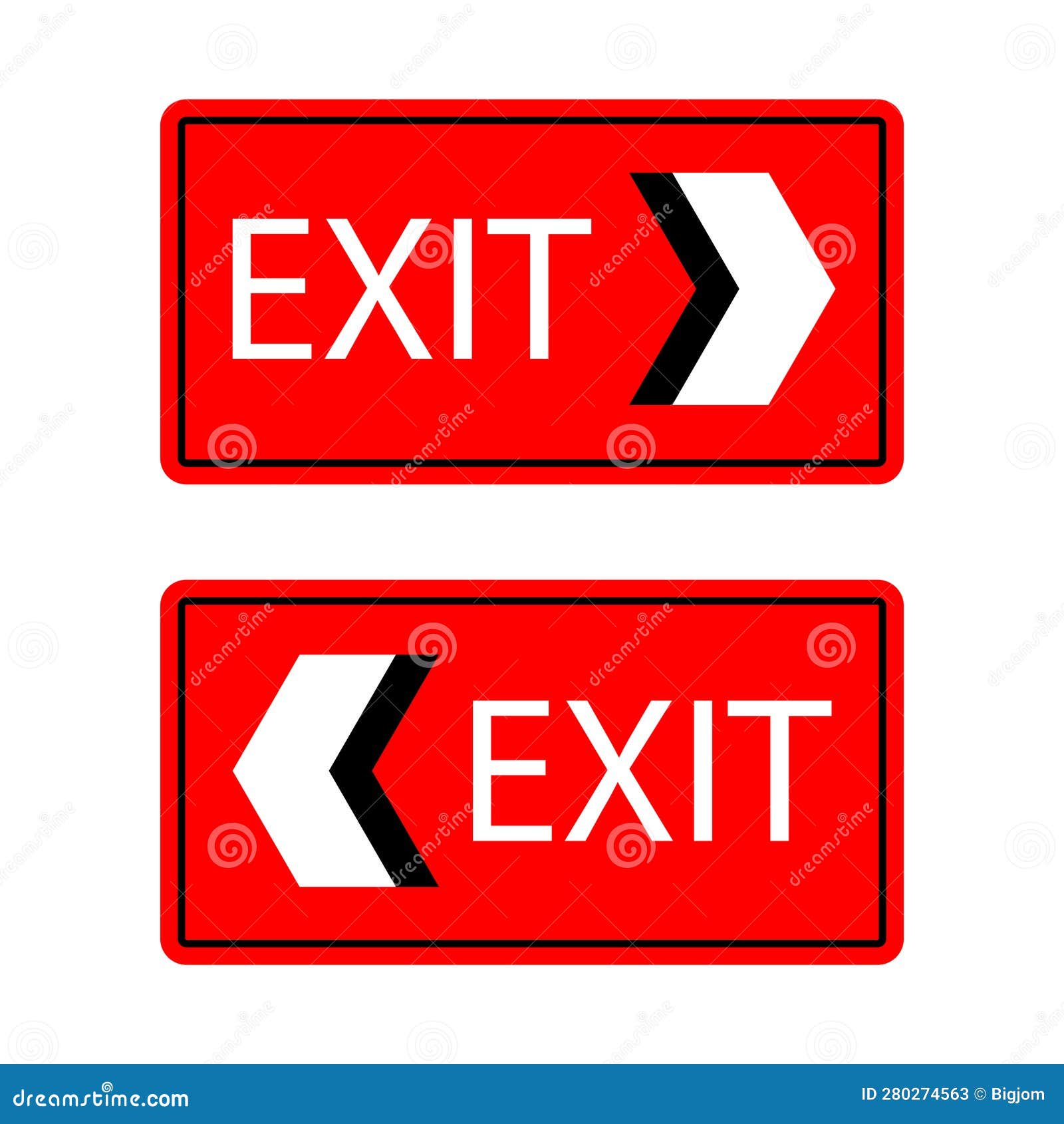 Left and Right Exit Signs. Exit Icon Stock Vector - Illustration of ...