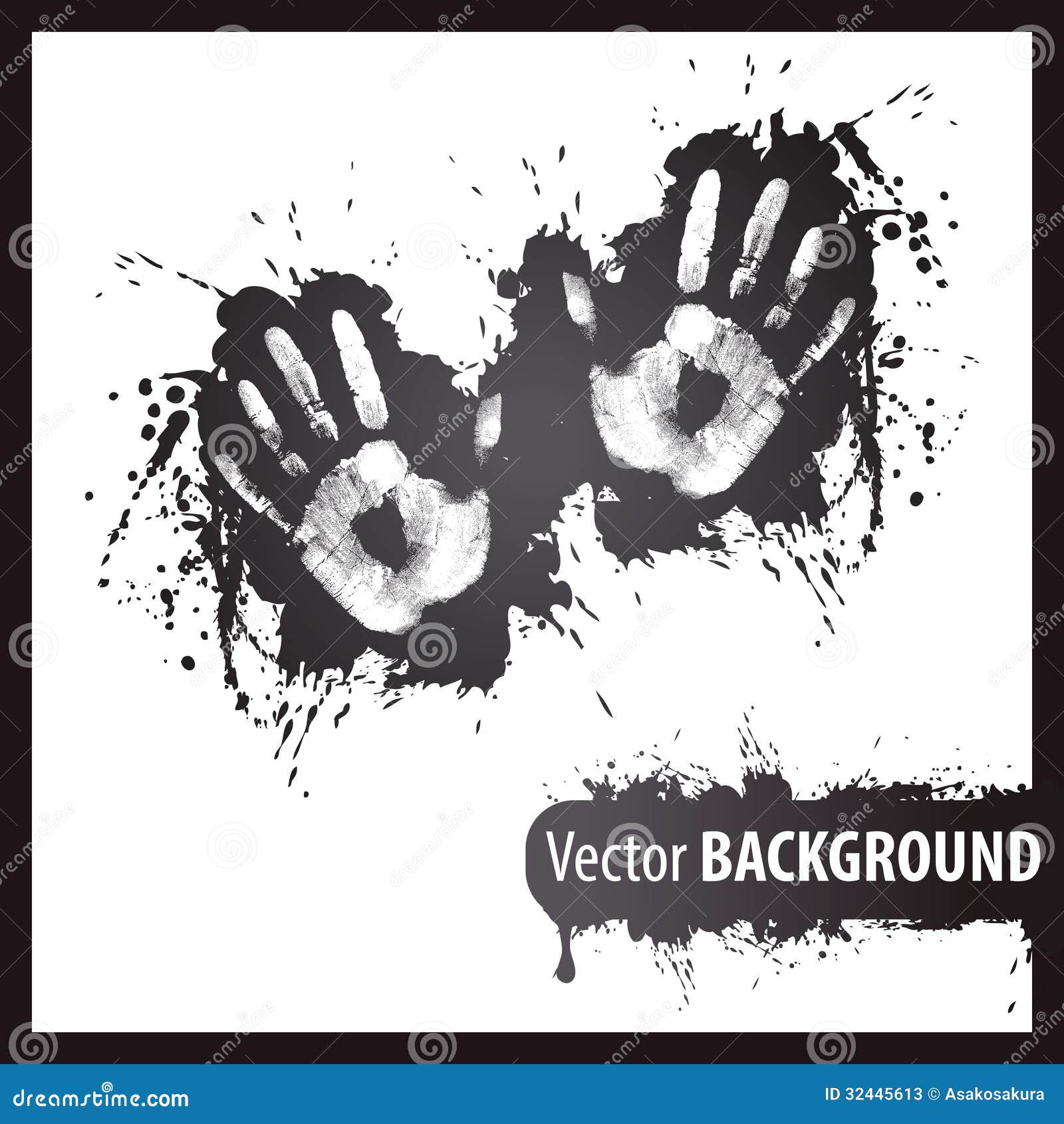 Left and Right Hand Print Background Stock Vector - Illustration of ...