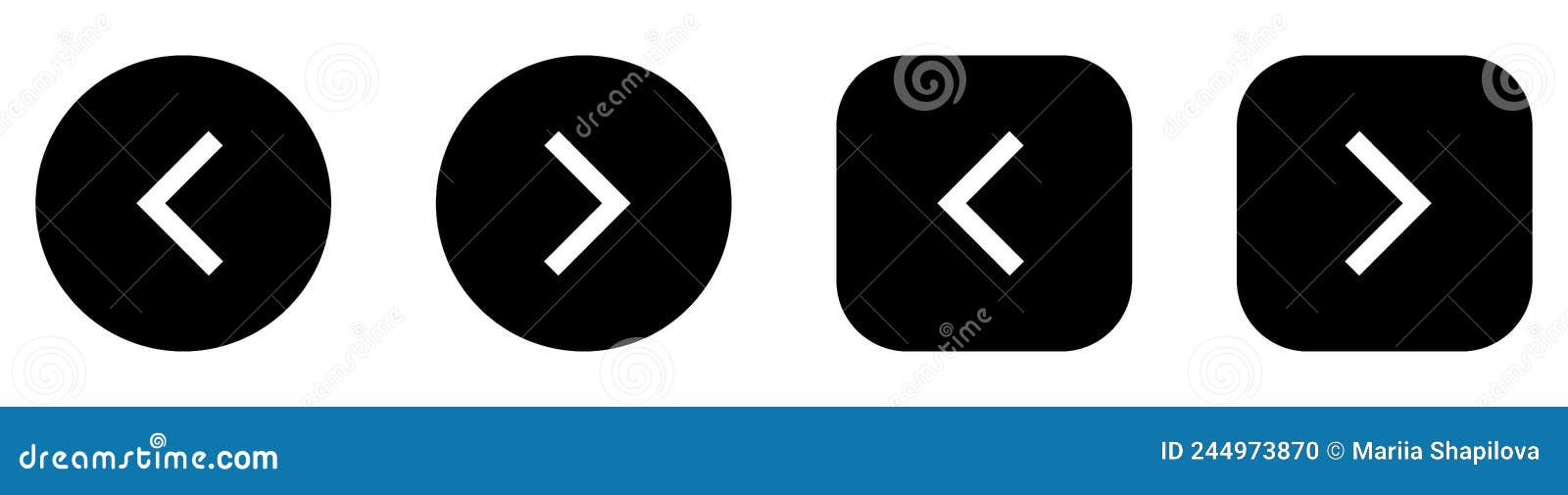 Left, right icon set stock vector. Illustration of page - 244973870