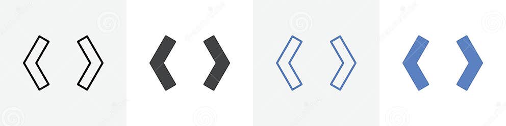 Left Right Icon Vector Set Use for Web Ui or App Stock Illustration ...
