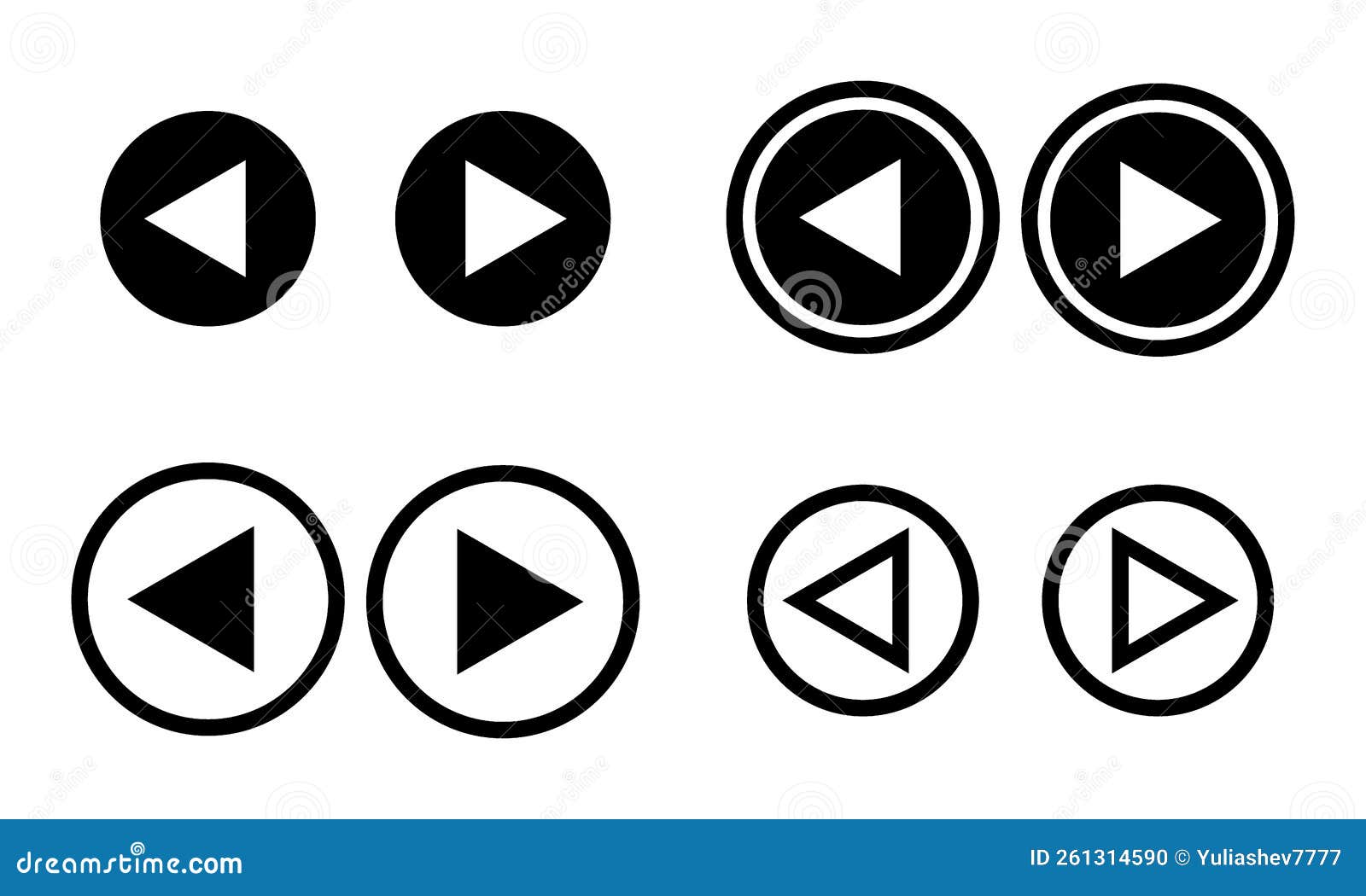 Left and Right Icons, Vector Stock Vector - Illustration of direction ...