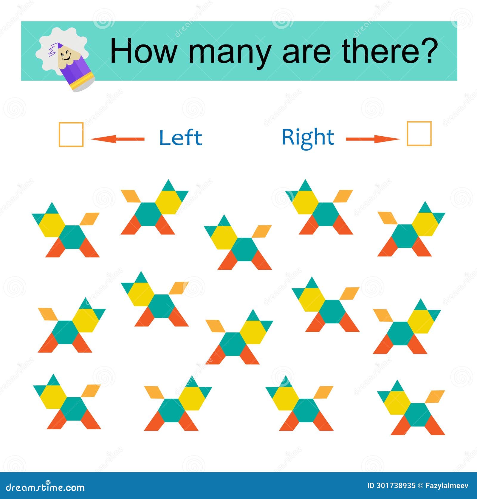 Left or Right. Logic Game for Kids Stock Vector - Illustration of ...