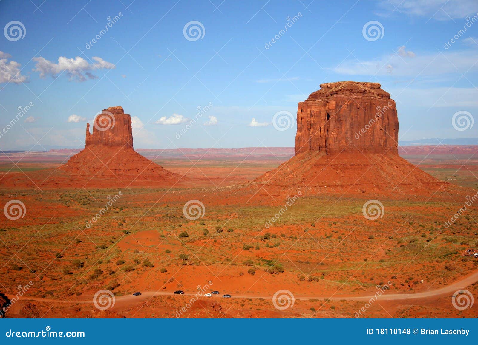 Left and Right Mittens - Monument Valley, Arizona Stock Photo - Image ...
