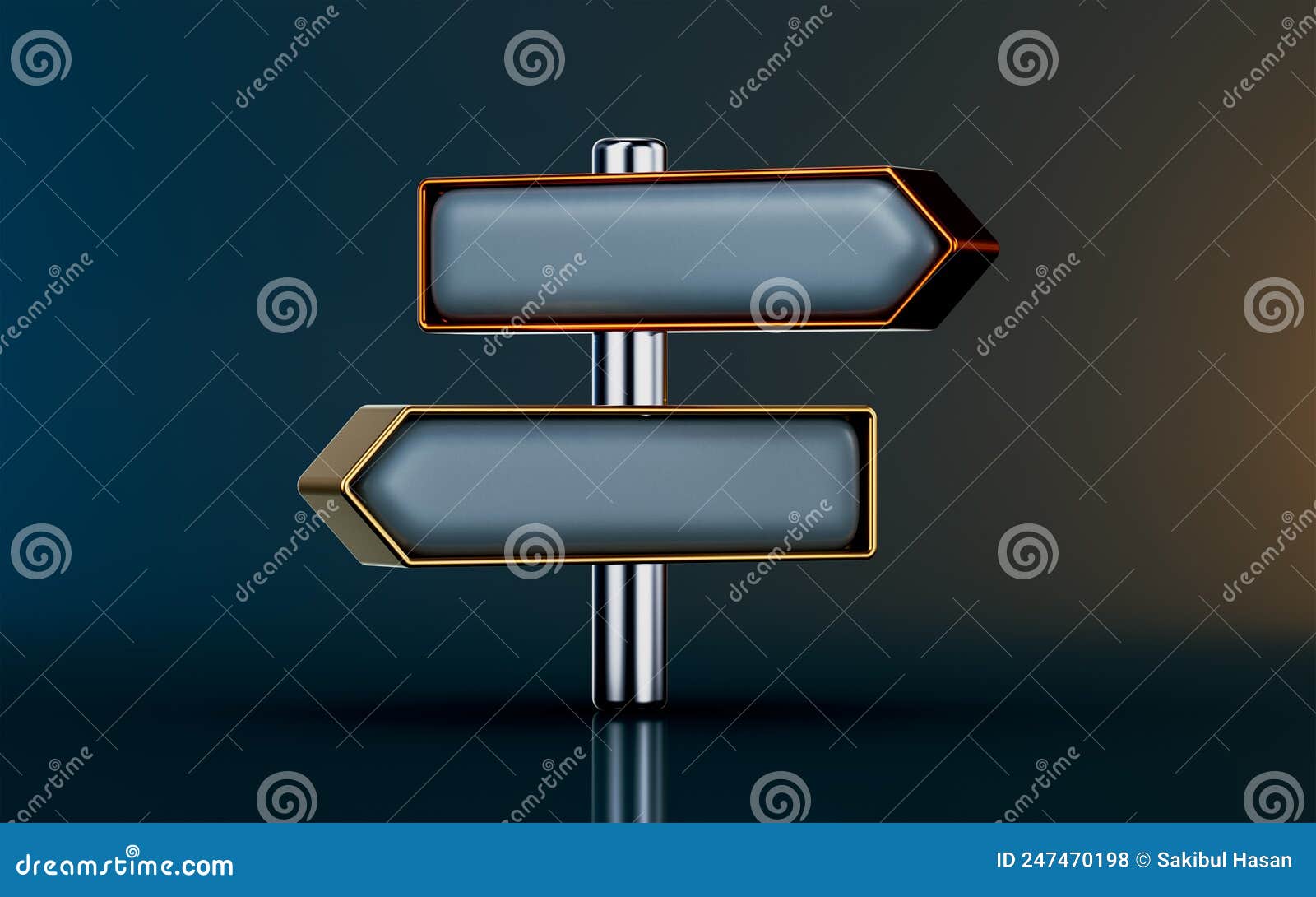Left and Right Side Board Arrow Icon on Dark Background 3d Render Stock ...