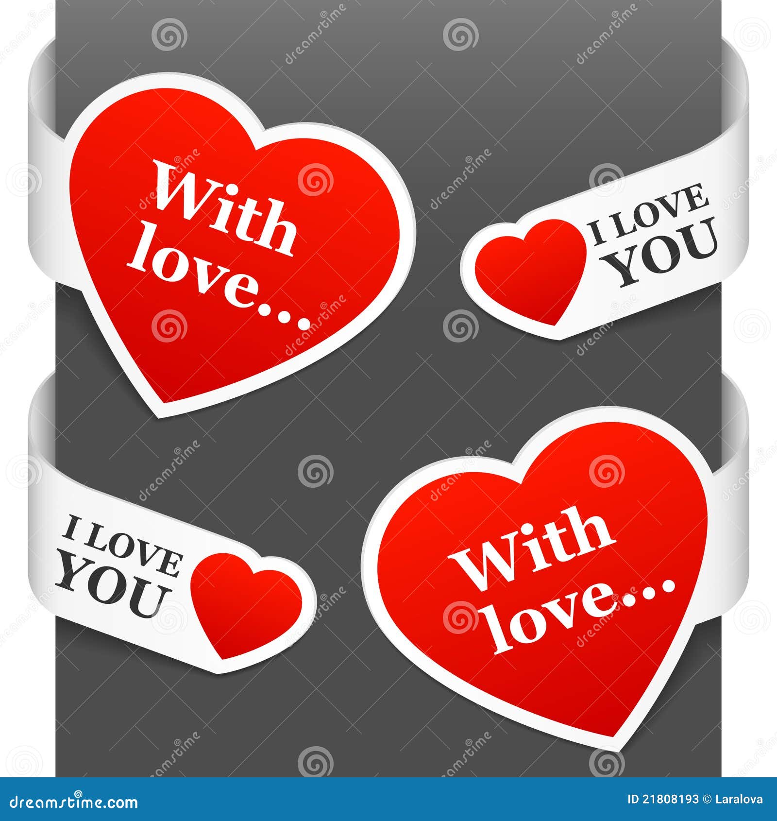 Left and Right Side Signs - with Love Stock Vector - Illustration of ...