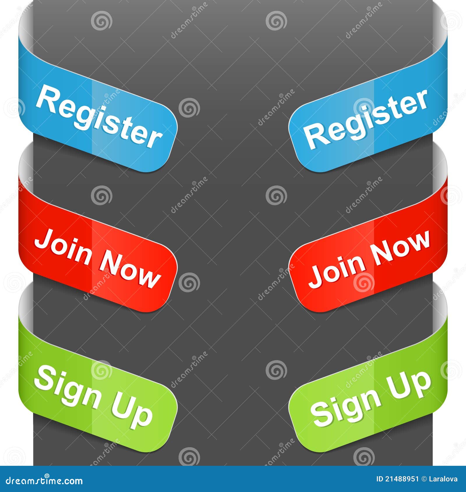 Left and Right Side Signs - Register, Join Now Stock Vector ...