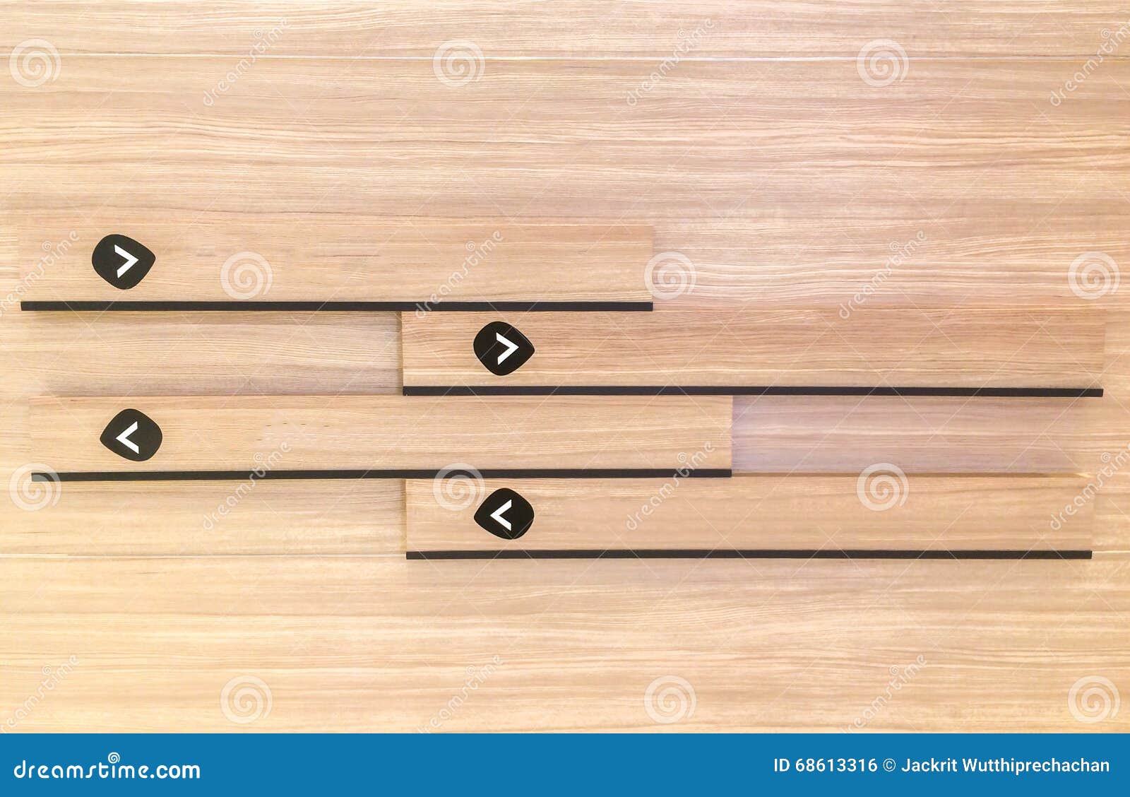 Left and Right Sign with Copy Space To Input Text on Wooden Background ...