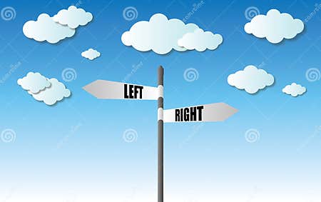 Left and right sign stock illustration. Illustration of think - 82192225