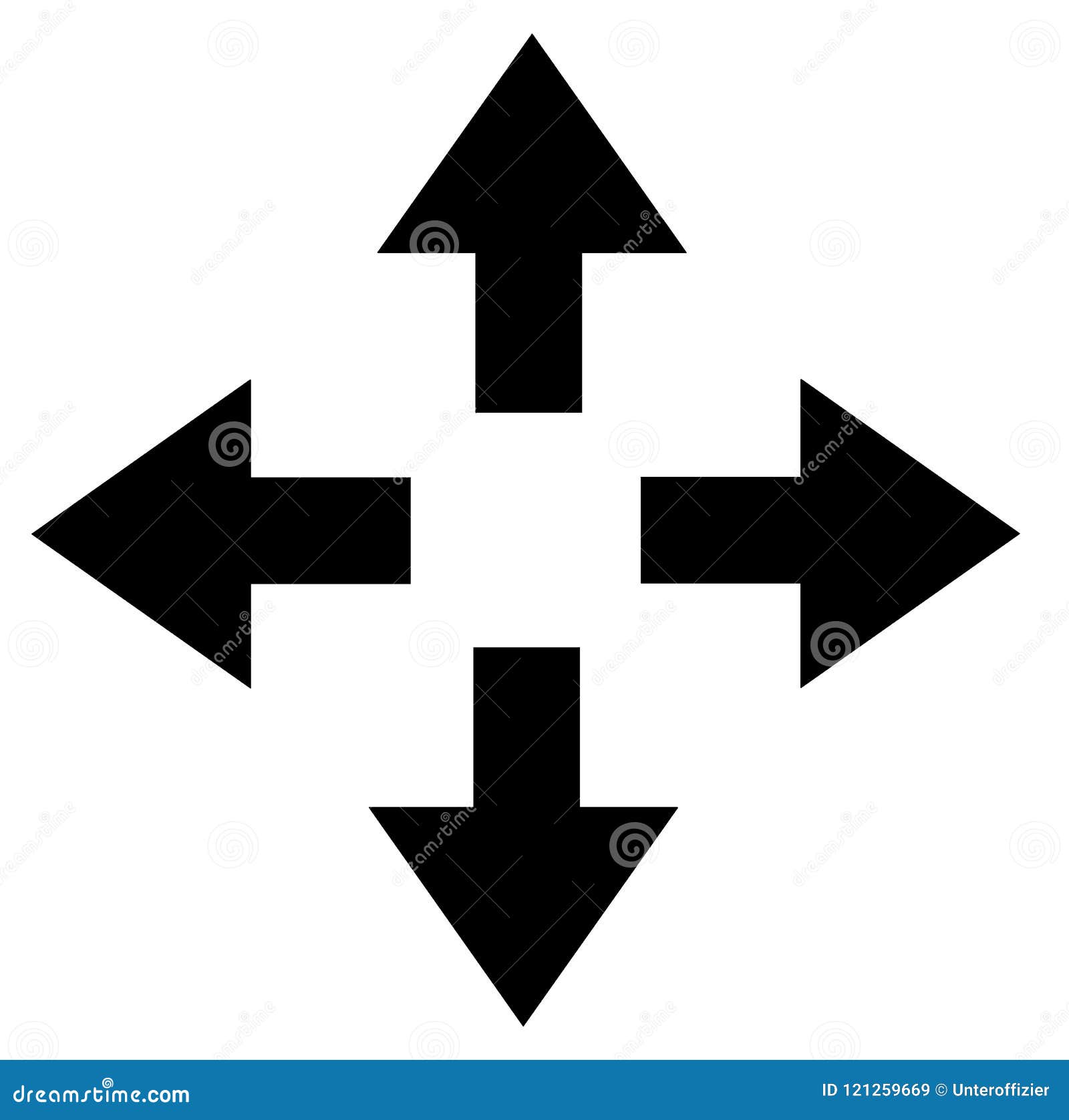 Left Right Top Down Black Arrows Illustration Graphics Stock ...