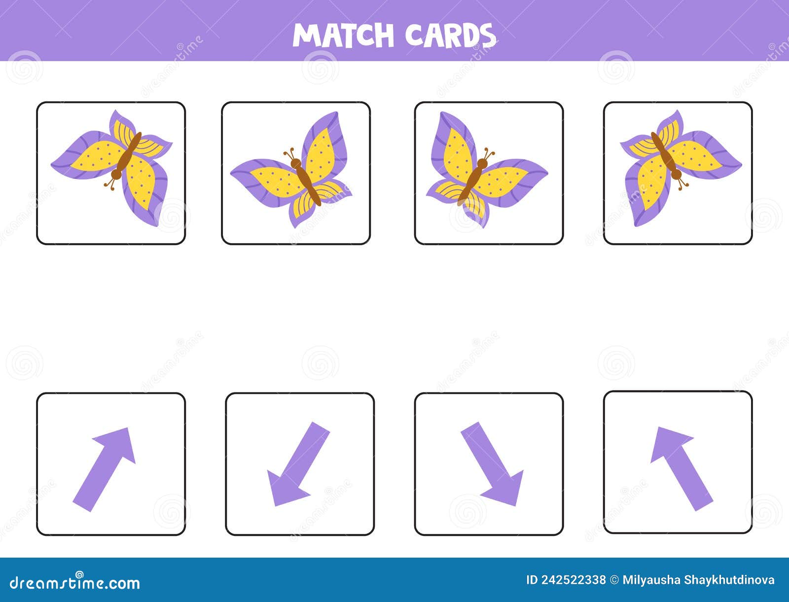 Left, Right, Up or Down. Spatial Orientation with Cute Cartoon ...