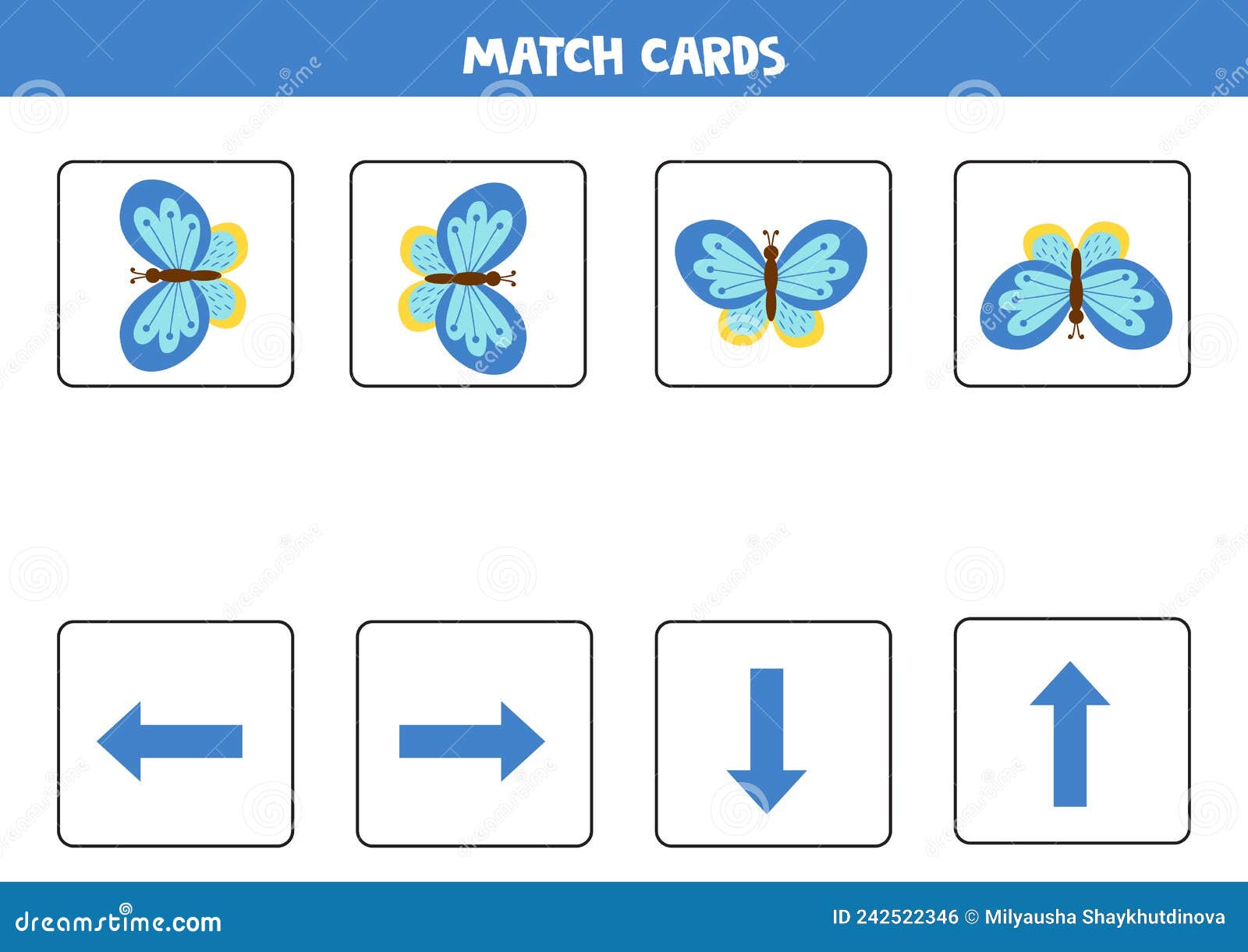 Left, Right, Up or Down. Spatial Orientation with Cute Cartoon ...