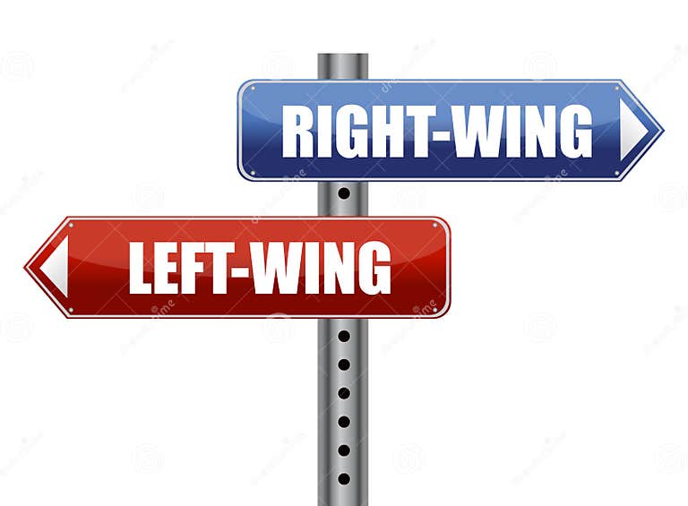 Left and Right Wing Sign Illustration Stock Vector - Illustration of ...