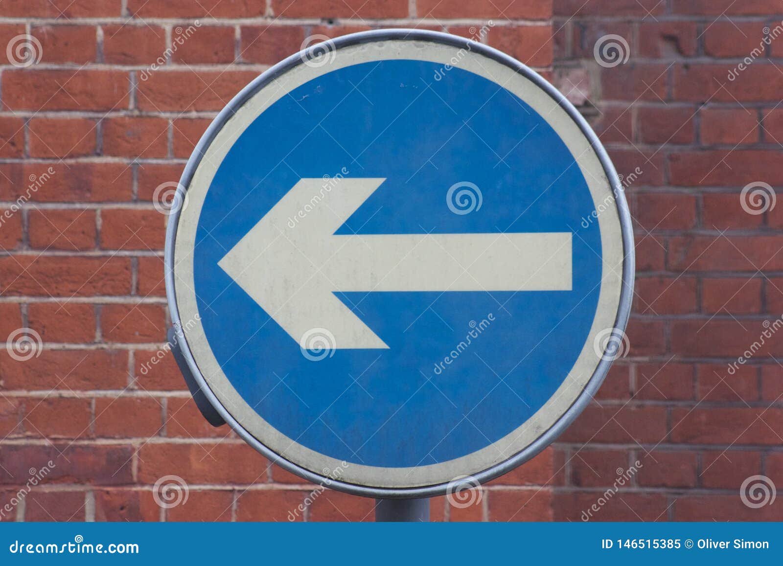 Left road sign stock image. Image of blue, left, pointing - 146515385