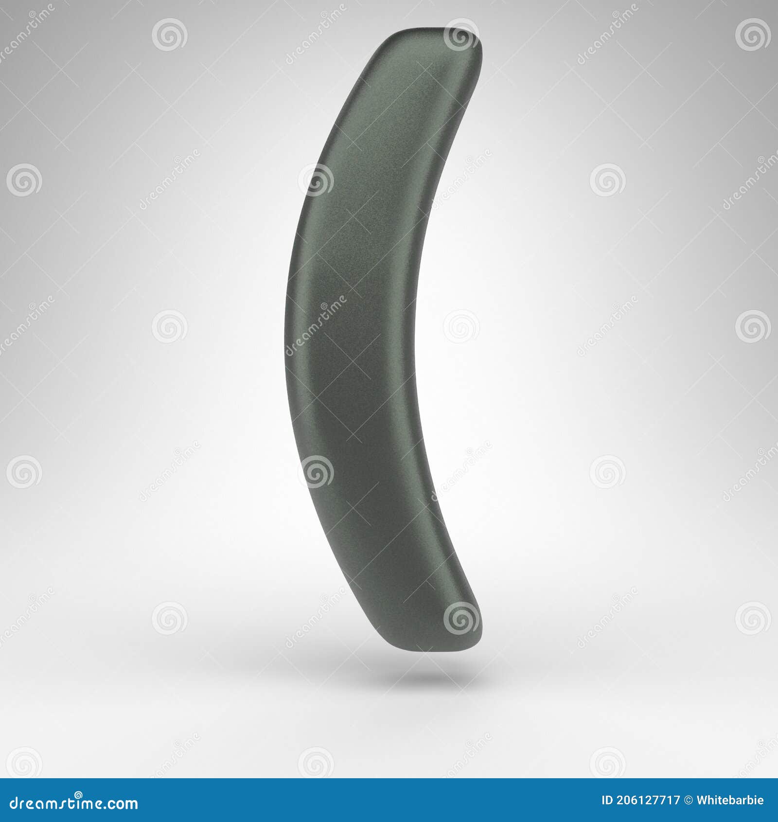 Left Round Bracket Symbol on White Background. Anodized Green 3D Sign ...