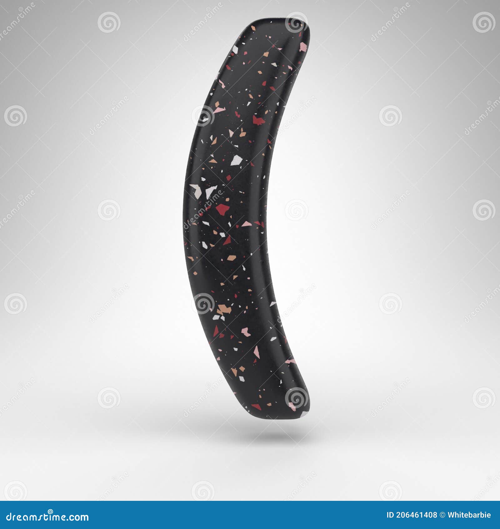 Left Round Bracket Symbol on White Background. 3D Sign with Black ...