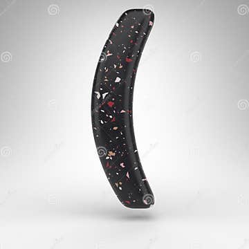 Left Round Bracket Symbol on White Background. 3D Sign with Black ...